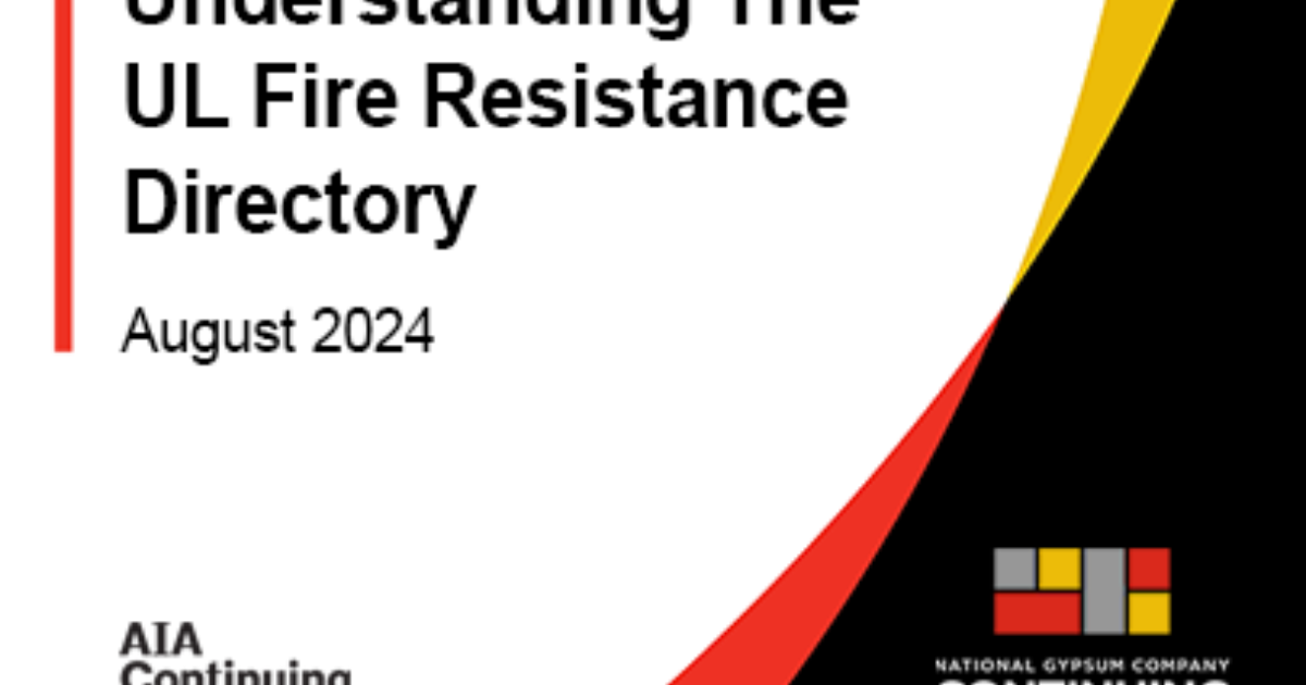 Understanding The UL Fire Resistance Directory
